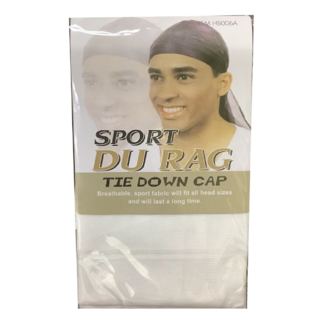 DU RAG WHITE TIE DOWN CAP – Universal Wholesale