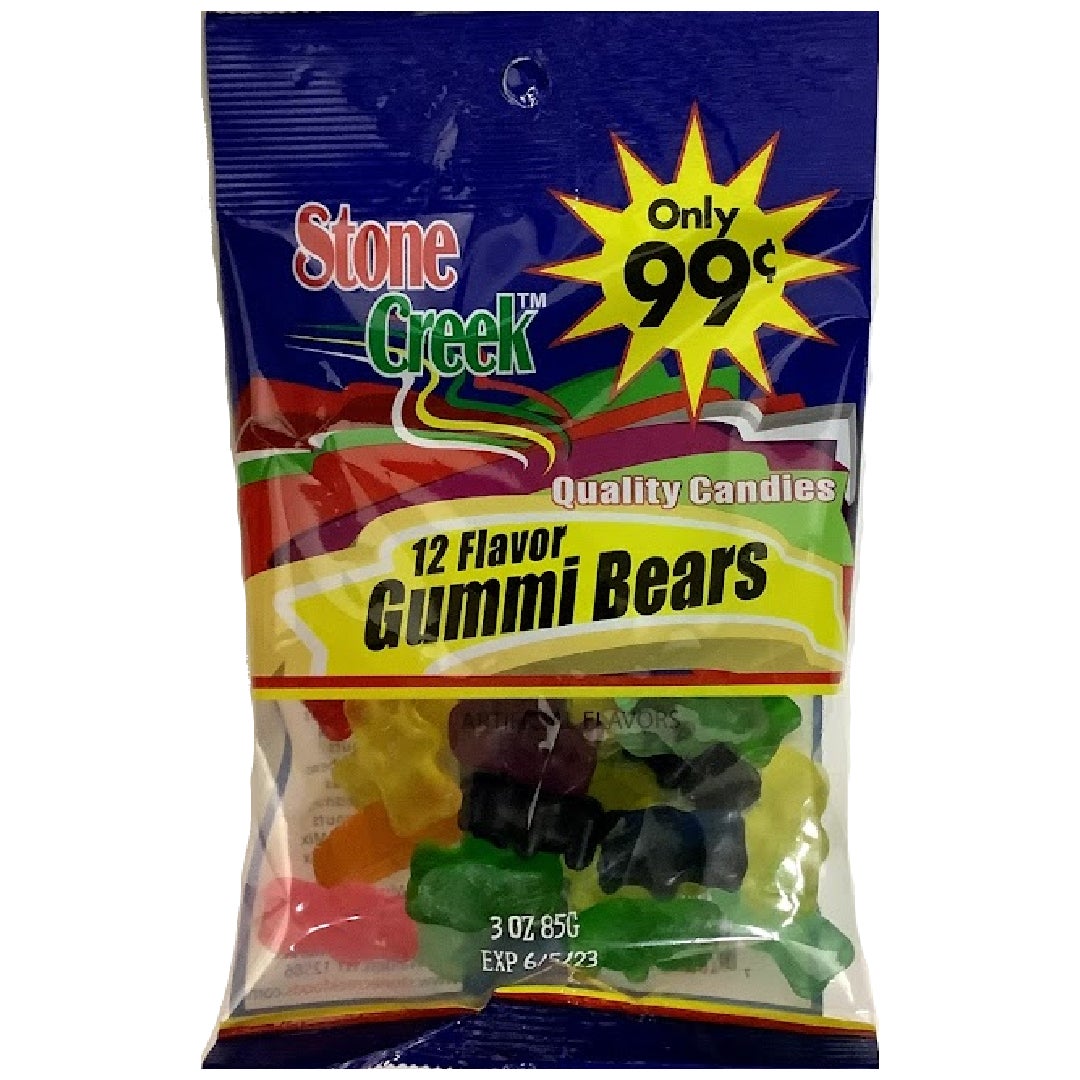 STONE CREEK GUMMI #SCC207 12 FLAVOR GUMMY BEAR – Universal Wholesale
