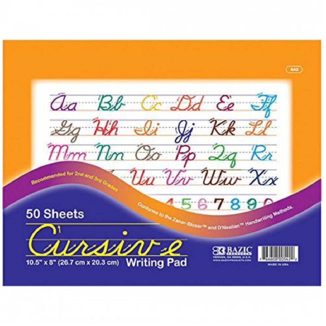 BAZIC #542 CURSIVE WRITING PAD – Universal Wholesale